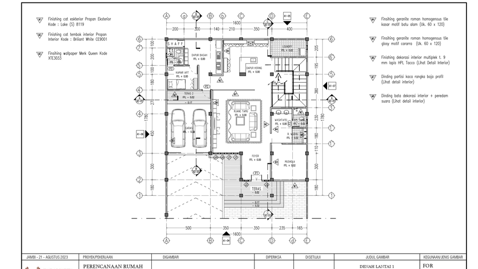 Gambar Kerja Konstruksi (DED)