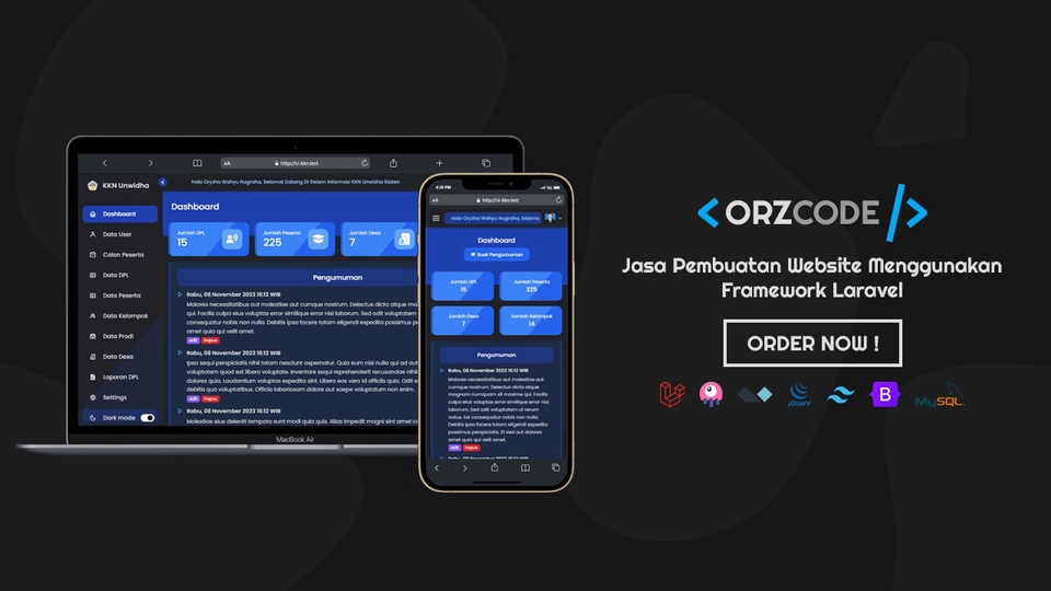 Jasa Pembuatan Website Menggunakan Framework Laravel