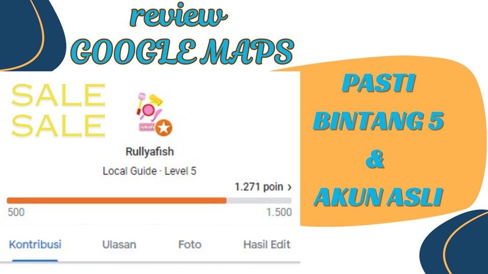 Memberi ulasan Google Maps anda dengan akun asli dan Level 5