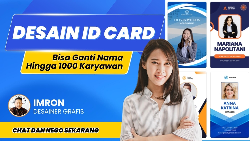 PROMO Desain ID CARD Custom Tampil Lebih Profesional & Elegan, Bisa ...