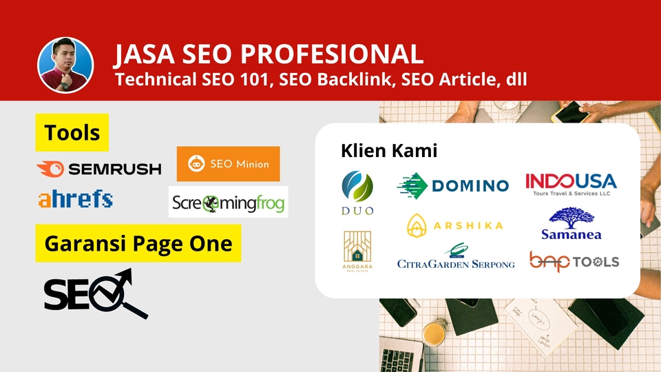 Garansi PAGE ONE - Jasa SEO Profesional Terbaik: Audit & Analisis + Implementasi Teknikal SEO 101