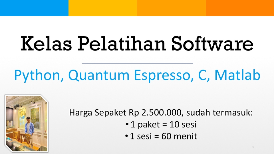 Kelas Pelatihan Software (Python, Quantum Espresso, C, Matlab)