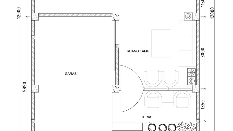 Pembuatan Gambar 2D Denah Rumah/Gedung/Perkantoran/Gudang/Pabrik