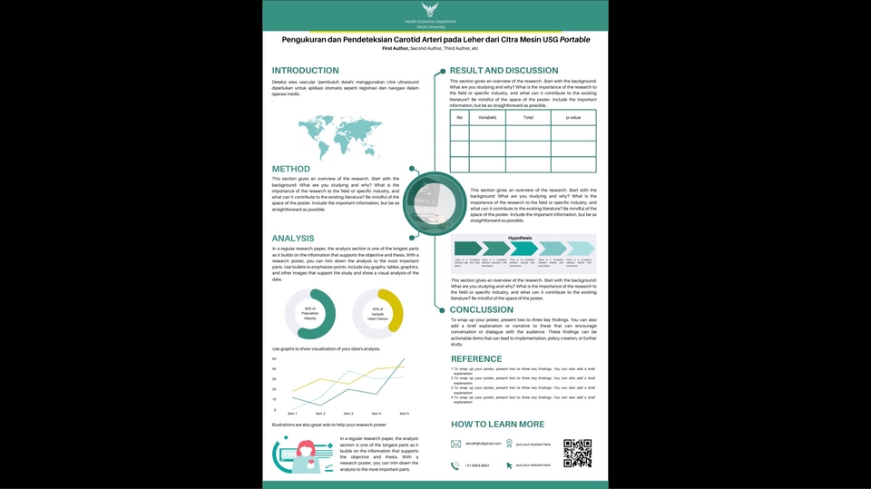 Desain poster publikasi jurnal penelitian