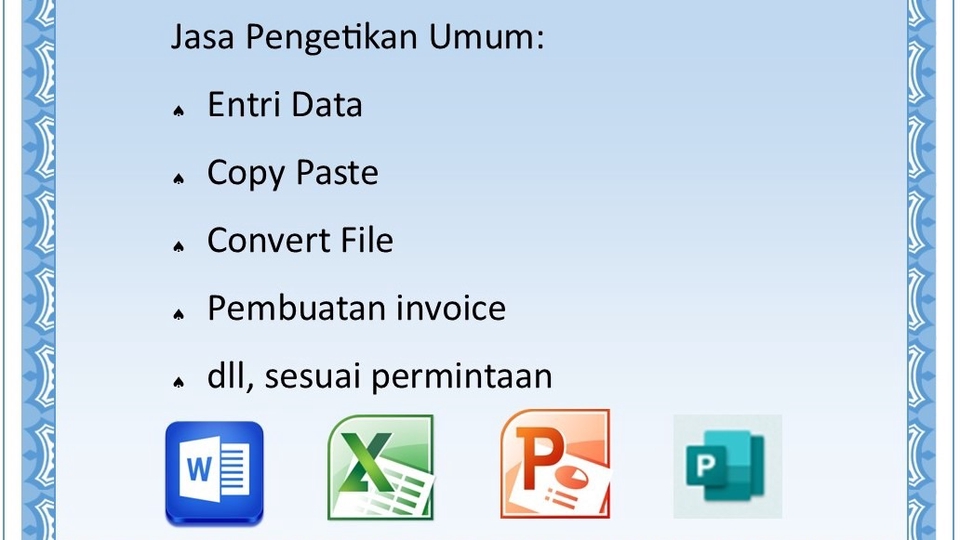 Jasa Pengetikan Umum Berbagai Jenis File