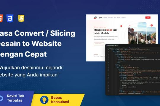Convert / Slicing Desain Web to HTML CSS