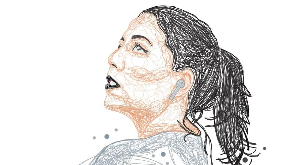 Desain Gambar Potret Scribble Art