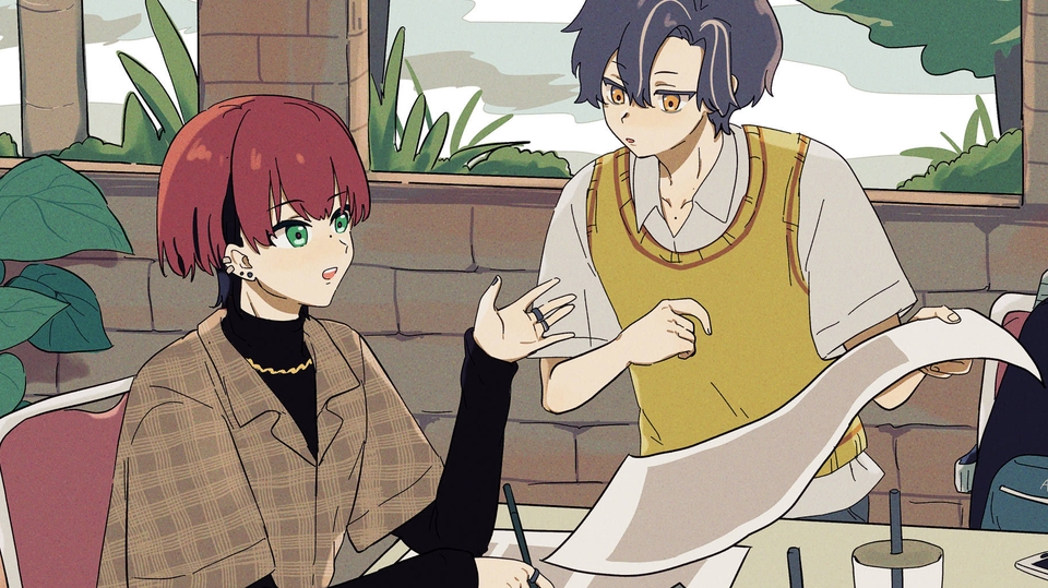 Ilustrasi Style Lo-fi / Anime + Background