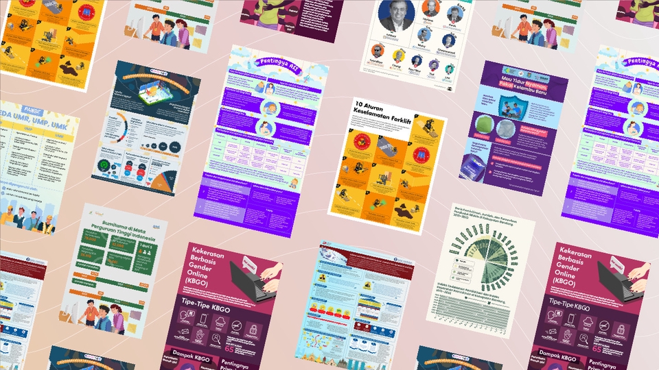 Desain infografis custom unik dan profesional