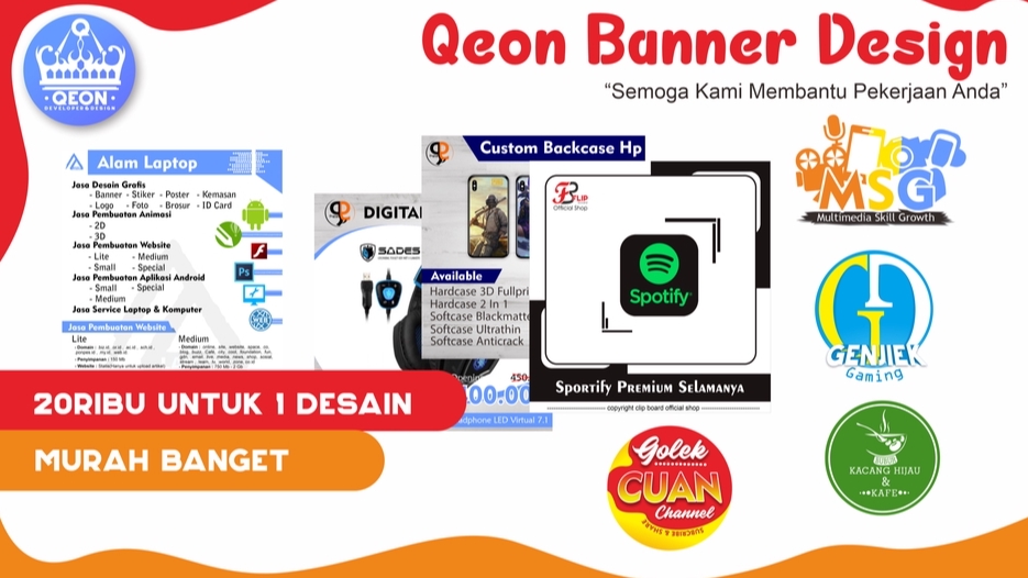 DESAIN BANNER WEBSITE, SOCIAL MEDIA DLL