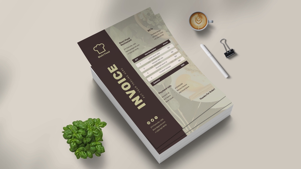 Jasa desain grafis invoice template