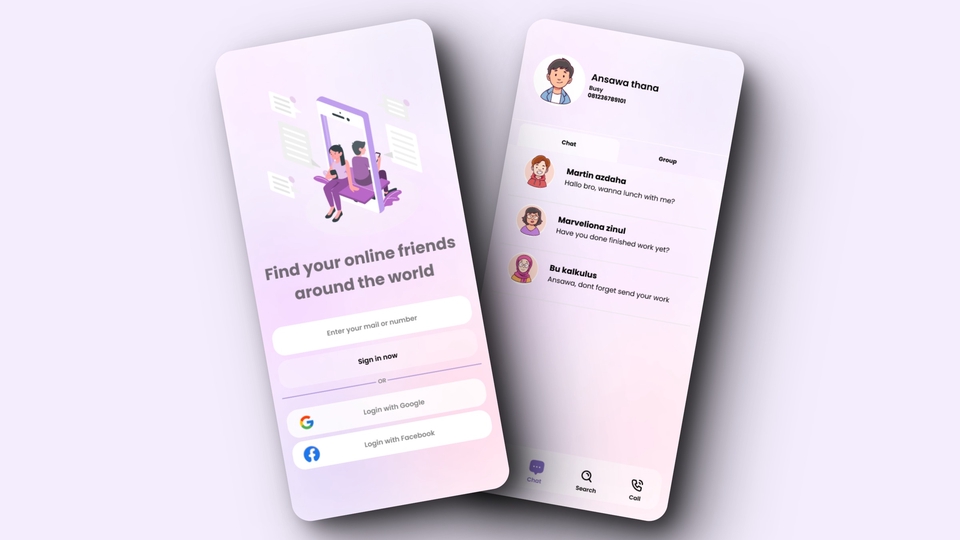 UI UX mobile phone