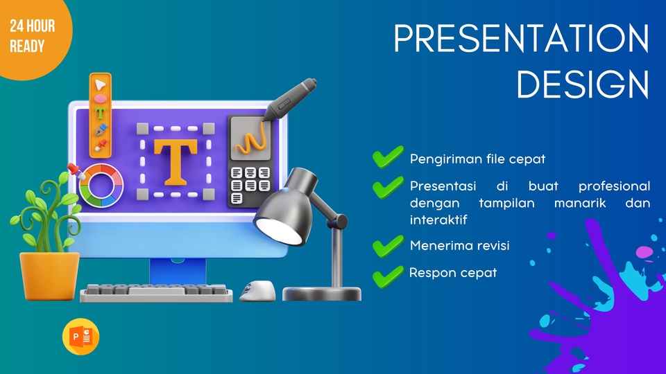 Jasa Desain Pembuatan Presentasi Profesional, Menarik dan Interaktif (1 hari selesai)