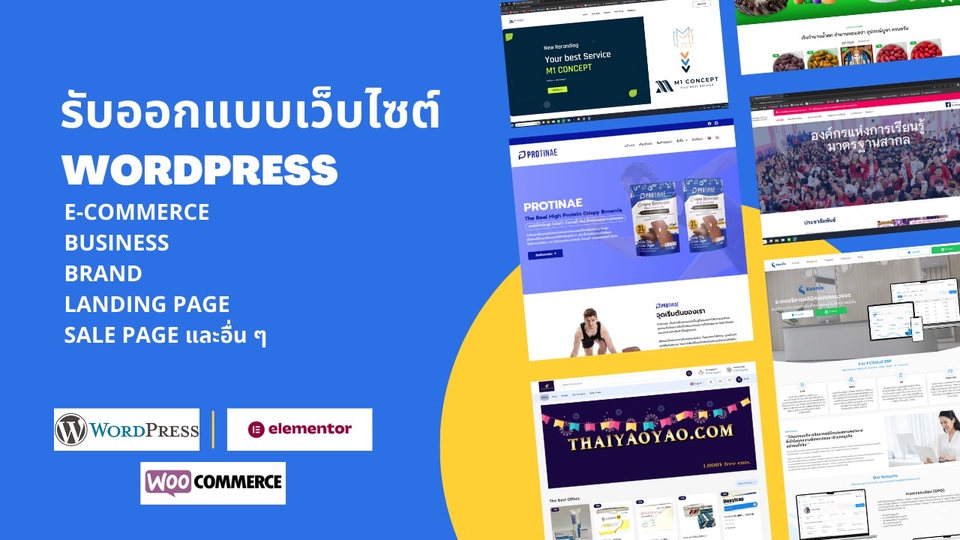 รับออกแบบและพัฒนาเว็บไซต์ WordPress - Business | E-Commerce ครบทุกฟังก์ชัน ทันสมัย รับงานด่วน