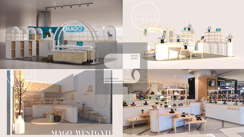 รับออกแบบงานตกแต่ง Shop Store, Booth, Stand Alone พร้อม 3D Perspective ...