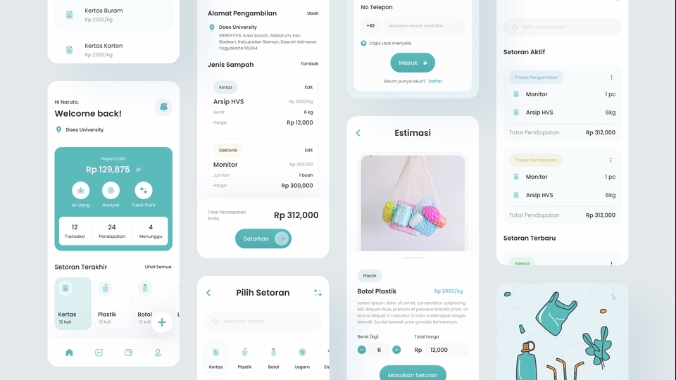 Desain Tampilan Landing Page, Dashboard, ataupun Mobile Apps
