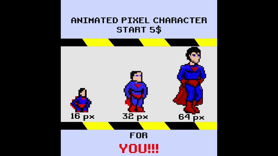 Animasi Pixel Art 16bit, 32bit, 64bit