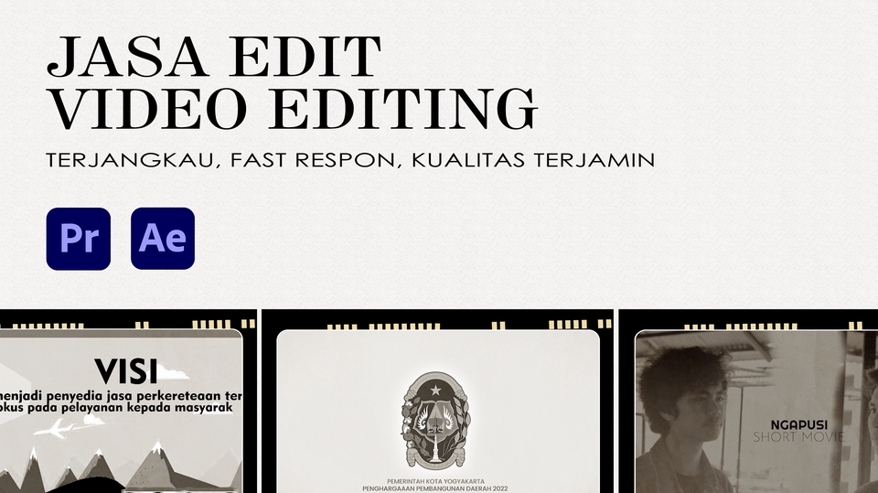 JASA VIDEO EDITING DAN VISUAL EFFECT SEMUANYA SEMAUMU