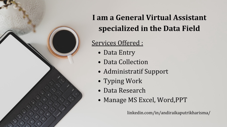 General Virtual Assistant | Data Entry Specialist