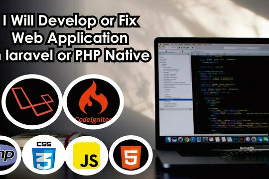 PHP, codeigniter, laravel, javascript, jquery dan mysql