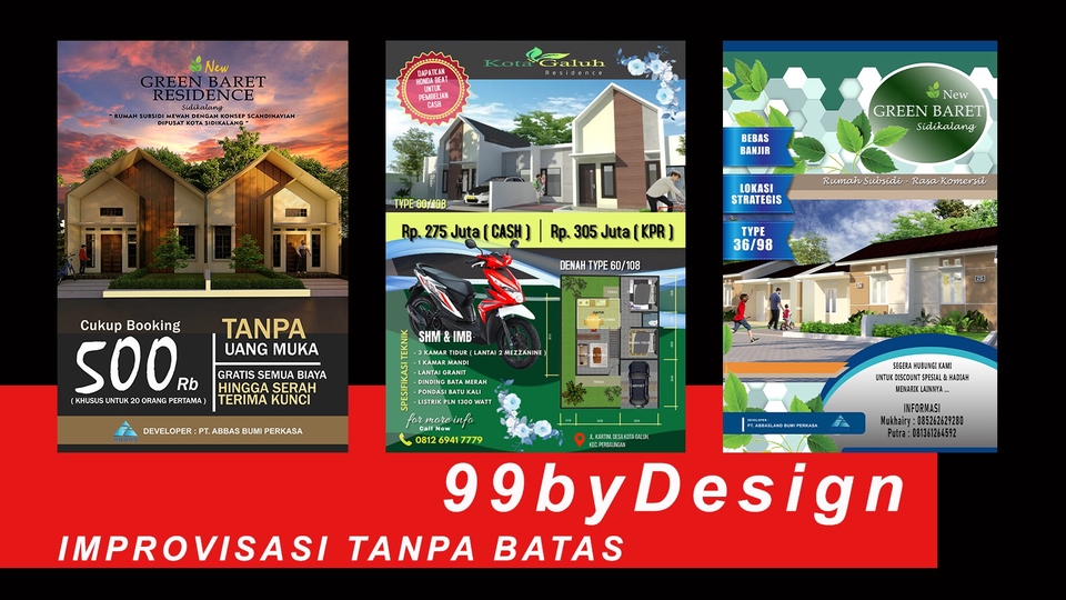 DESAIN BROSUR PROPERTY, UMKM Aesthetic & Stylish
