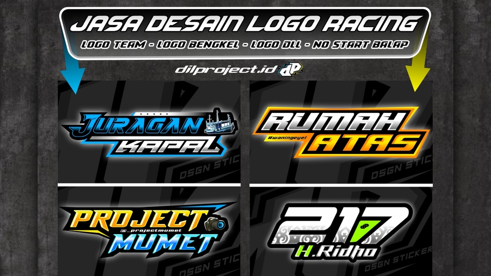 DESAIN LOGO RACING / OTOMOTIF DAN DESAIN NOMOR START