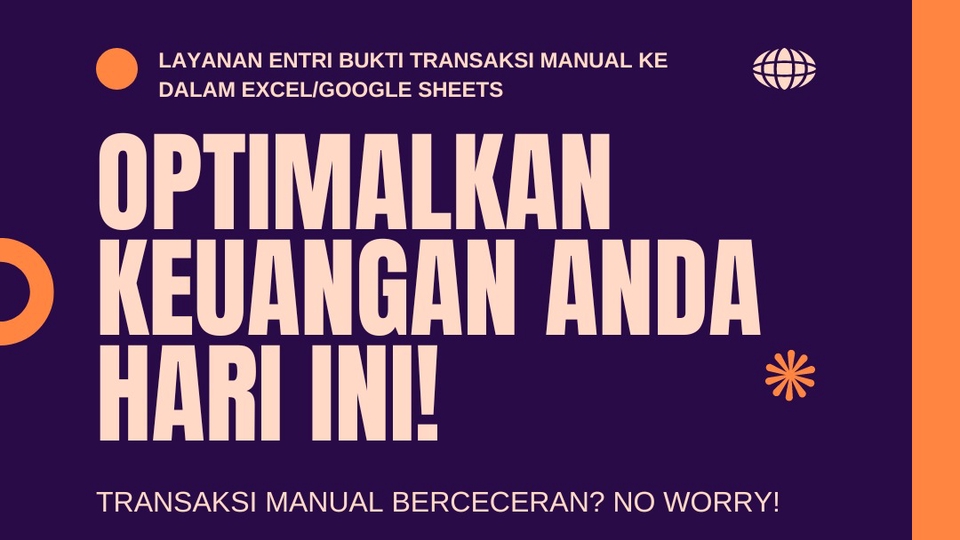 Entri Bukti Transaksi Manual ke dalam Excel dengan Rekapitulasi