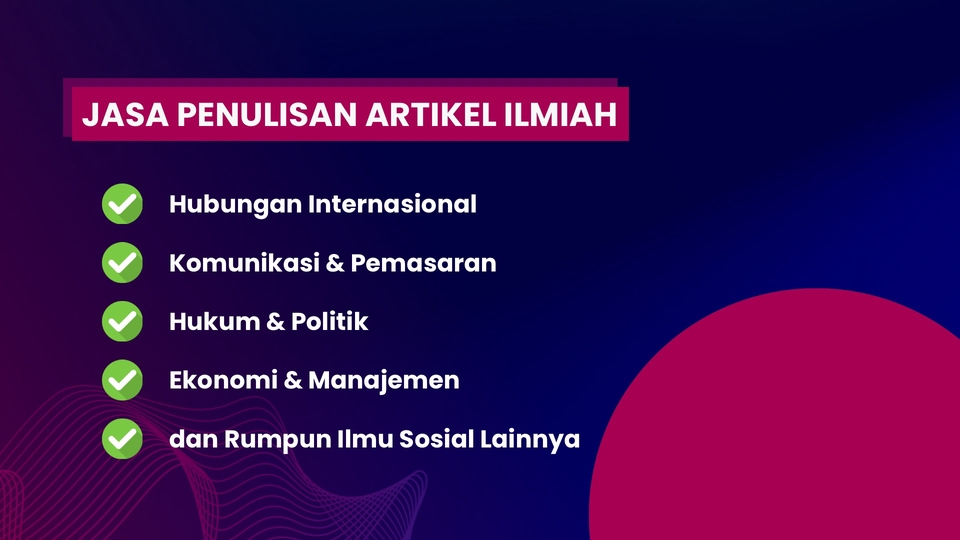 Jasa Penulisan Artikel Ilmiah