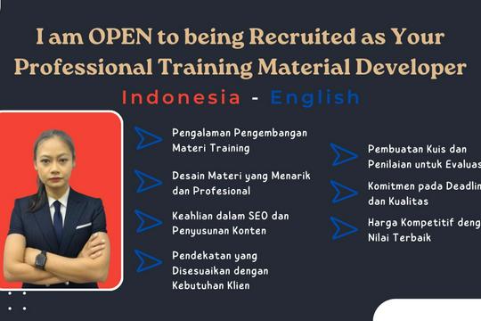 Professional Training Material Developer