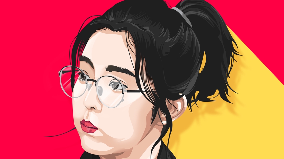 Vector Portrait mirip foto asli