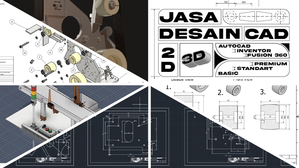 Jasa Gambar Teknik / Drafter 2D dan 3D CAD - Software AutoCAD, Inventor ...