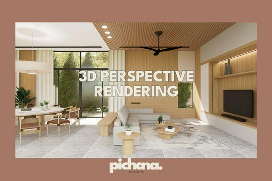 รับทำภาพ 3D Perspective Rendering ทั้งภายนอกและภายใน