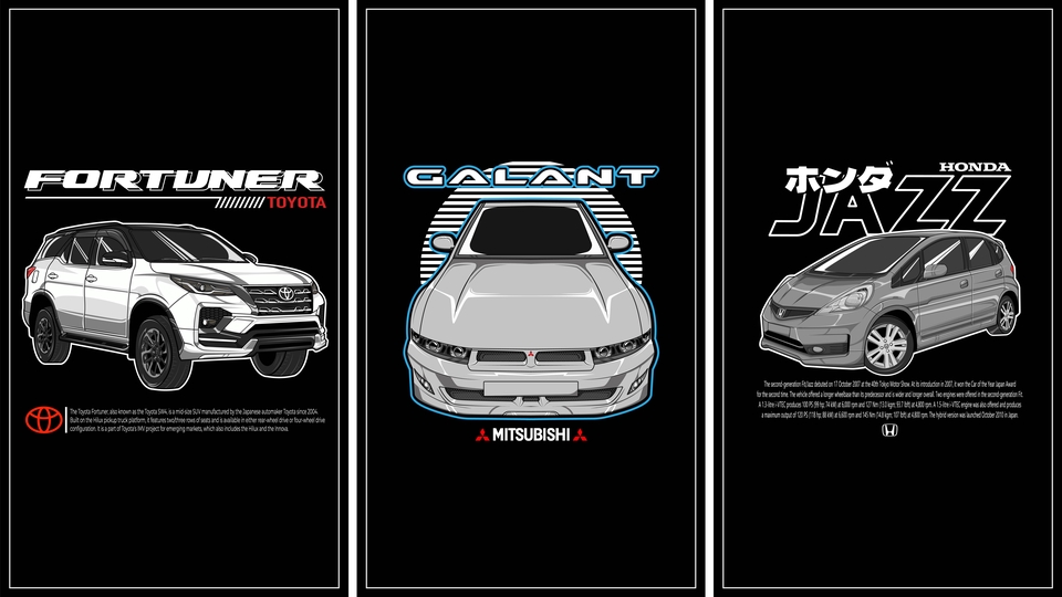 DESAIN KAOS CUSTOM AUTOMOTIVE / MOTOR / CAR / TRUCK / HEAVY EQUIPMENT