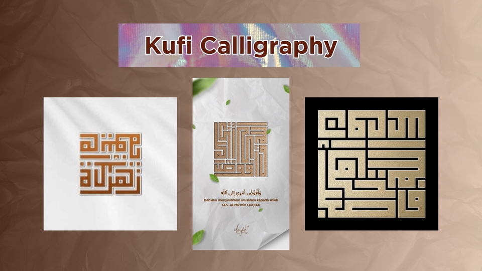 Desain Kufi Calligraphy