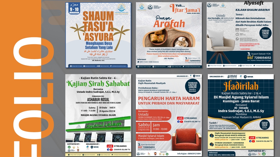 PAKET HEMAT.... Desain Sosial Media Islam (Flyer, Banner, Brosus, Spanduk dst)