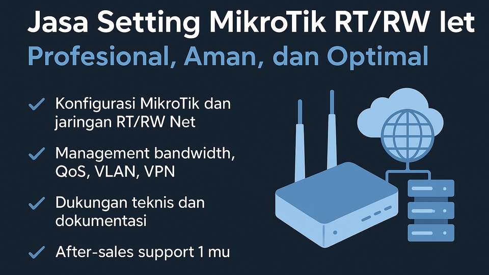 Jasa Setting Mikrotik RT/RW Net – Profesional, Aman, dan Optimal