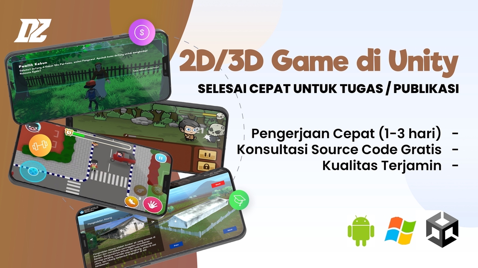 2D/3D Game dengan Unity Engine (APK, WebGL, Dekstop)