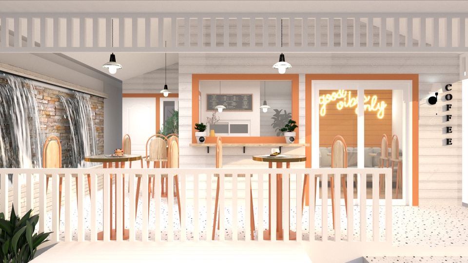 Coffee Shop : 3D Perspective Design