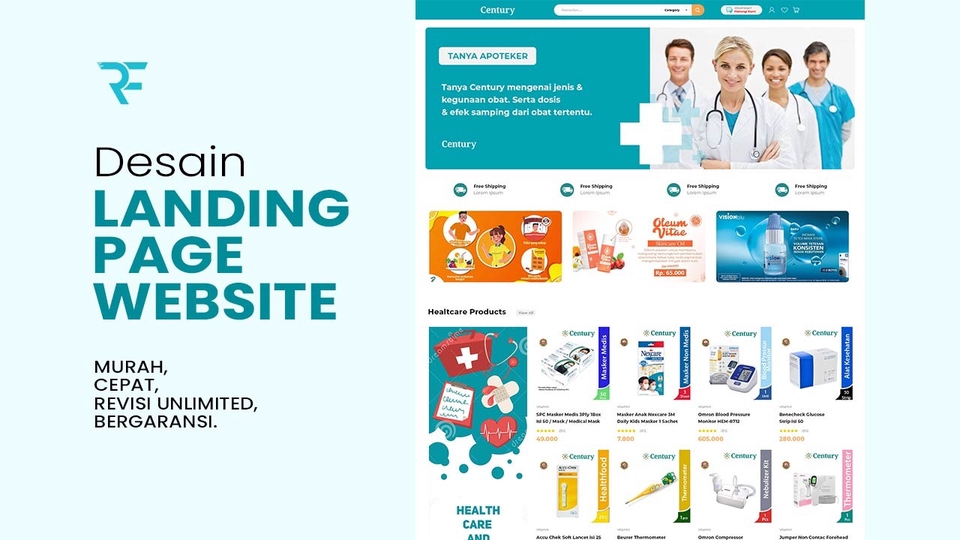 DESAIN UI/UX WEBSITE LANDING PAGE UNTUK USAHA ANDA