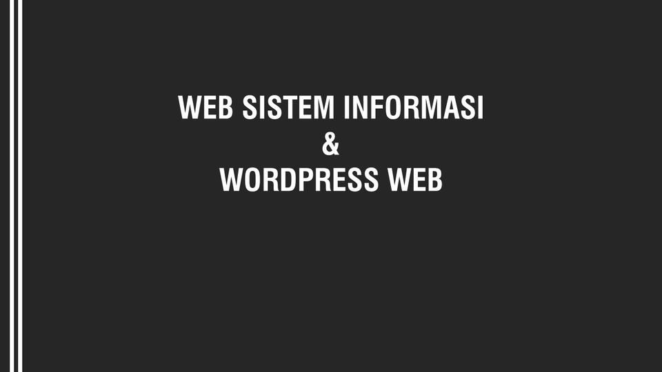 Jasa Pembuatan Web Sistem Informasi dan Website berbasis Wordpress