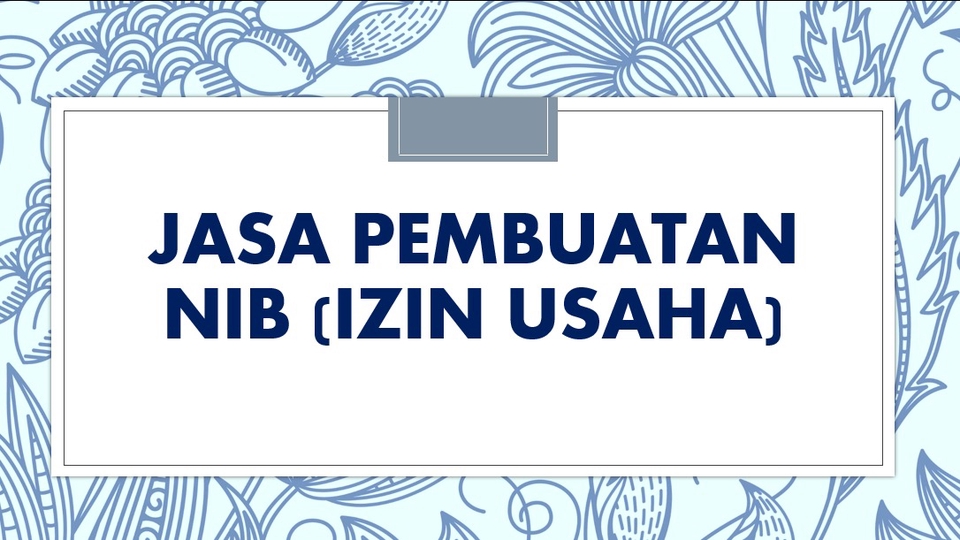 Jasa Konsultansi dan Pembuatan NIB
