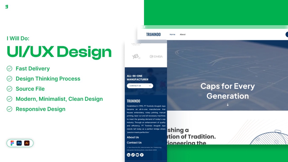 I will make minimalist, modern UI/UX Design