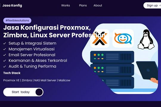Jasa Konfigurasi Proxmox, Zimbra, Linux Server Professional