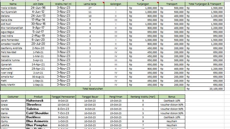 Jasa Pengerjaan Microsoft Excel (Data Entry, Pengetikan, dan Pengolahan Data Excel)