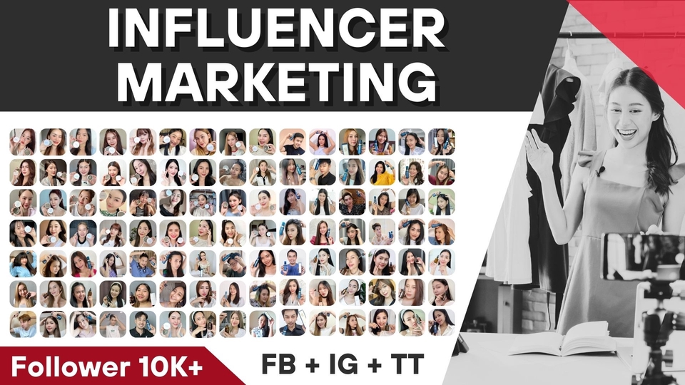 รับหา KOL Influencer การันตียอดฟอล 10K+ ได้รูป&คลิป ลง 3 ช่อง FB+IG+TT (ตรงเสป็ค/ตรงบรีฟ/ตรงเวลา)