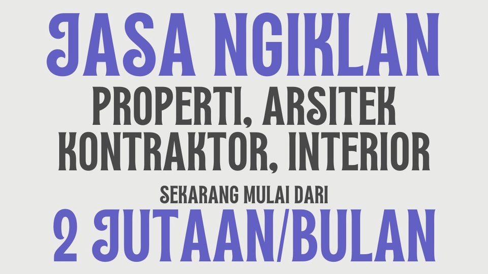 Iklan Khusus Perumahan & Arsitek, Interior (ig&fb)