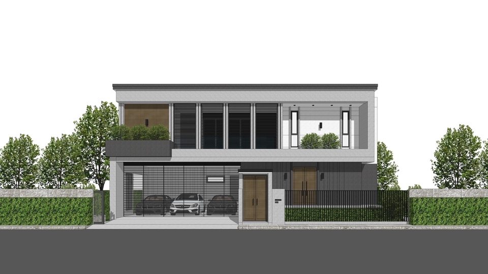 รับเขียนโมเดลสามมิติ งานสถาปัตยกรรม skp file. (Sketchup modeling ...