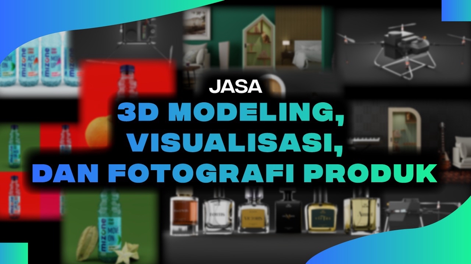 3D modeling, visualisasi, dan rendering produk dalam kualitas HD.