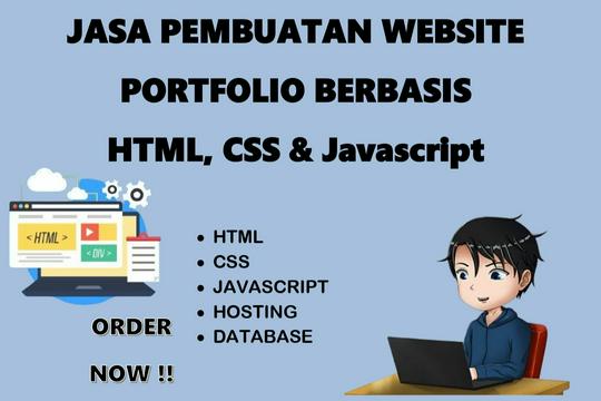 KHUSUS JASA PEMBUATAN WEBSITE PORTFOLIO berbasis HTML, CSS & Javascript