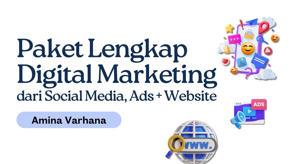 Paket Lengkap Digital Marketing dari Social Media, Ads + Website